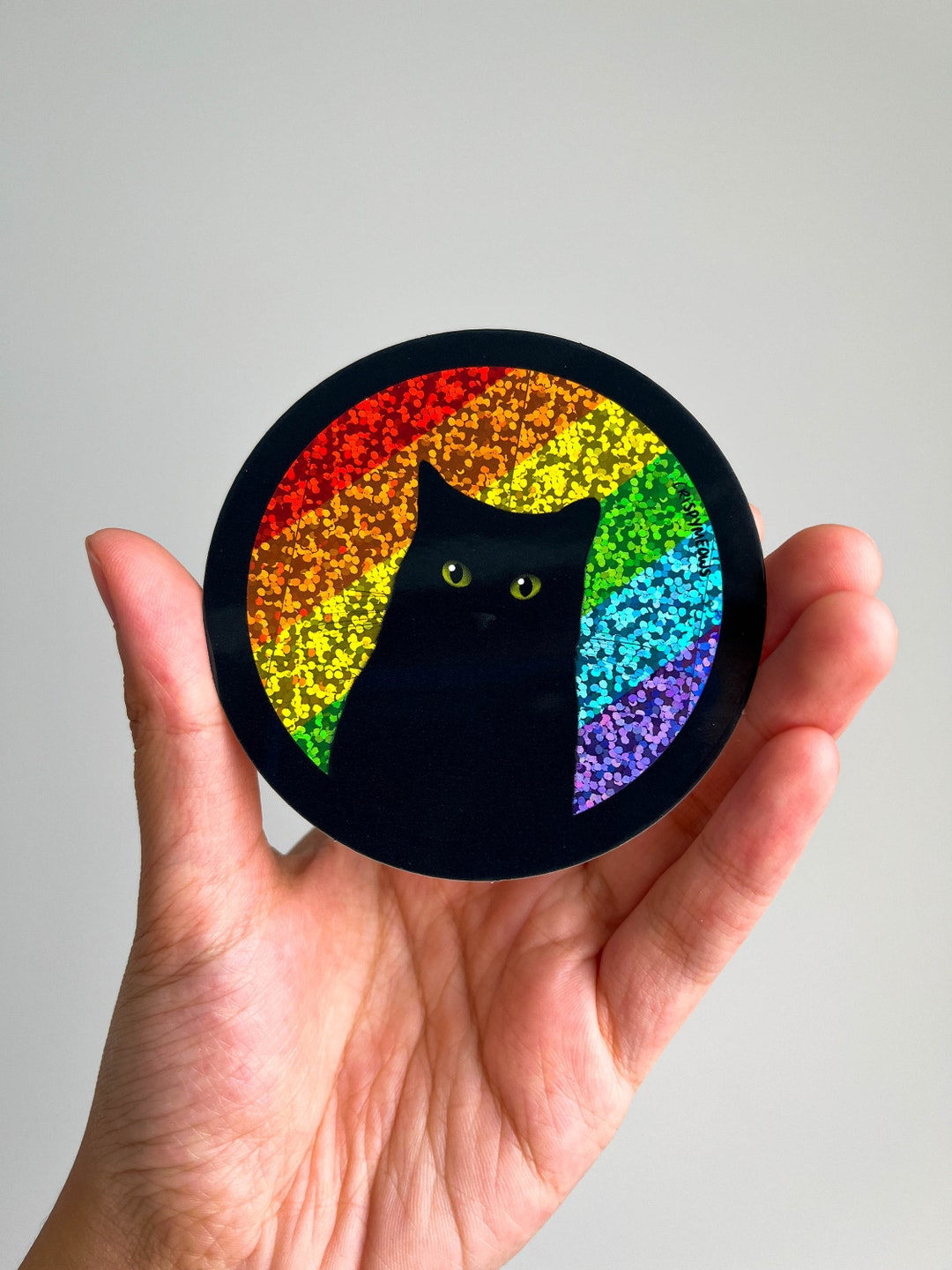 Pride Cat Glitter Sticker • LGBTQ Pride Sticker • Cute Laptop Decals ...
