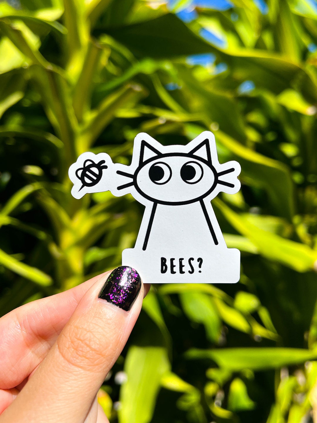 Bees? Cat Magnet • Cat Magnet 2" X 2" • Cute Car Magnets • Refrigerator ...