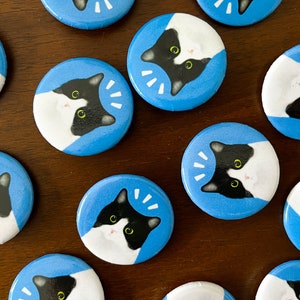 Shook Cat Button Pin • Funny Cat Lover Gift - Etsy