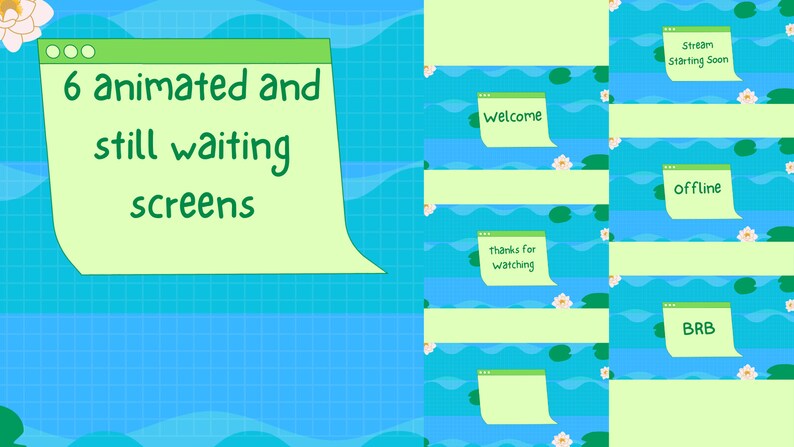 Lily Pad Animated Stream Overlay and Waiting Screens - Etsy