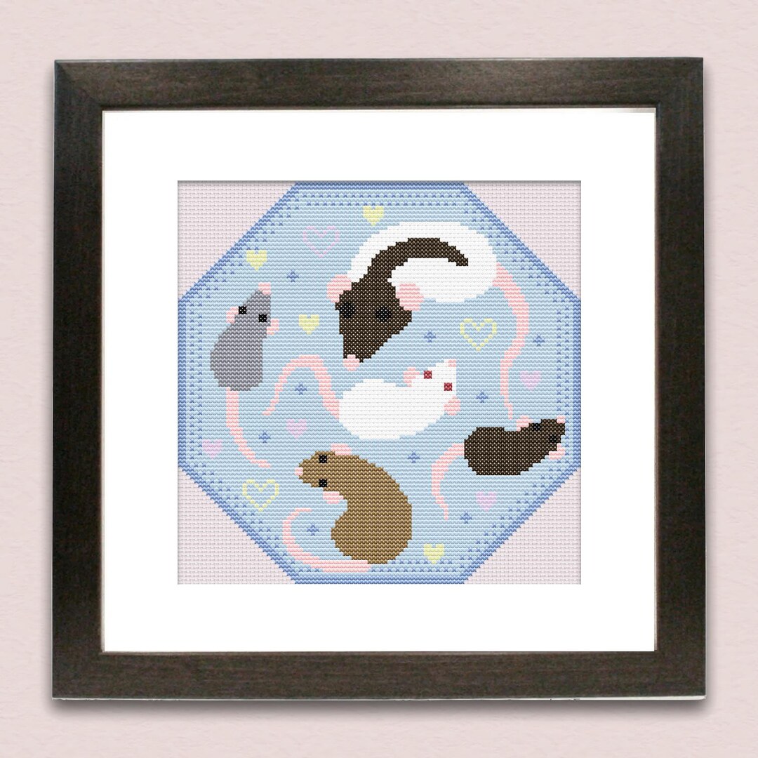 Rat Love Cross Stitch Pattern Pdf Etsy
