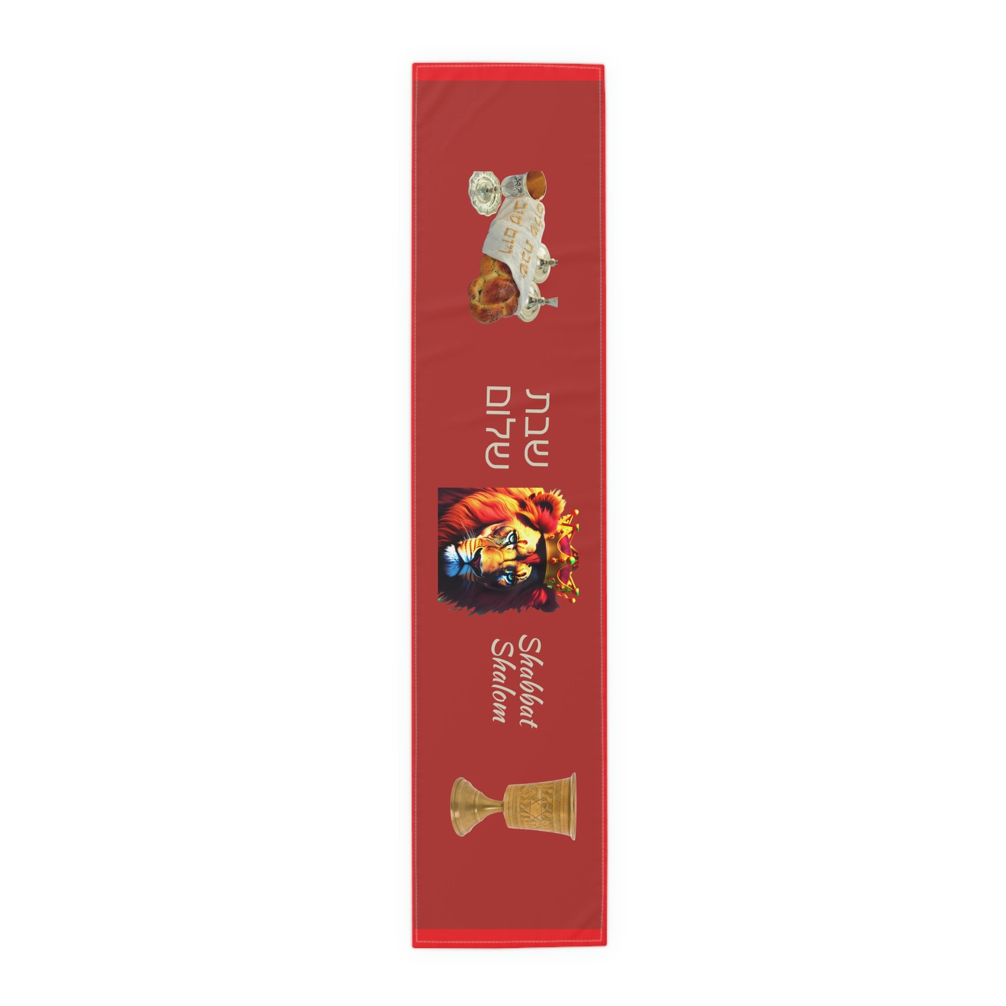 Shabbat Table Runner cotton, Poly Shabbos Tablecloth Shabbat Shalom ...