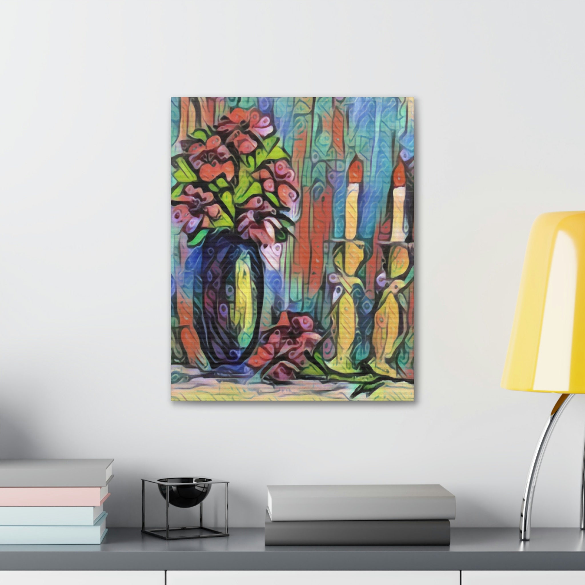 Impressionist Jewish Art Modern Shabbat Candle Wall Decor Print Jewish ...