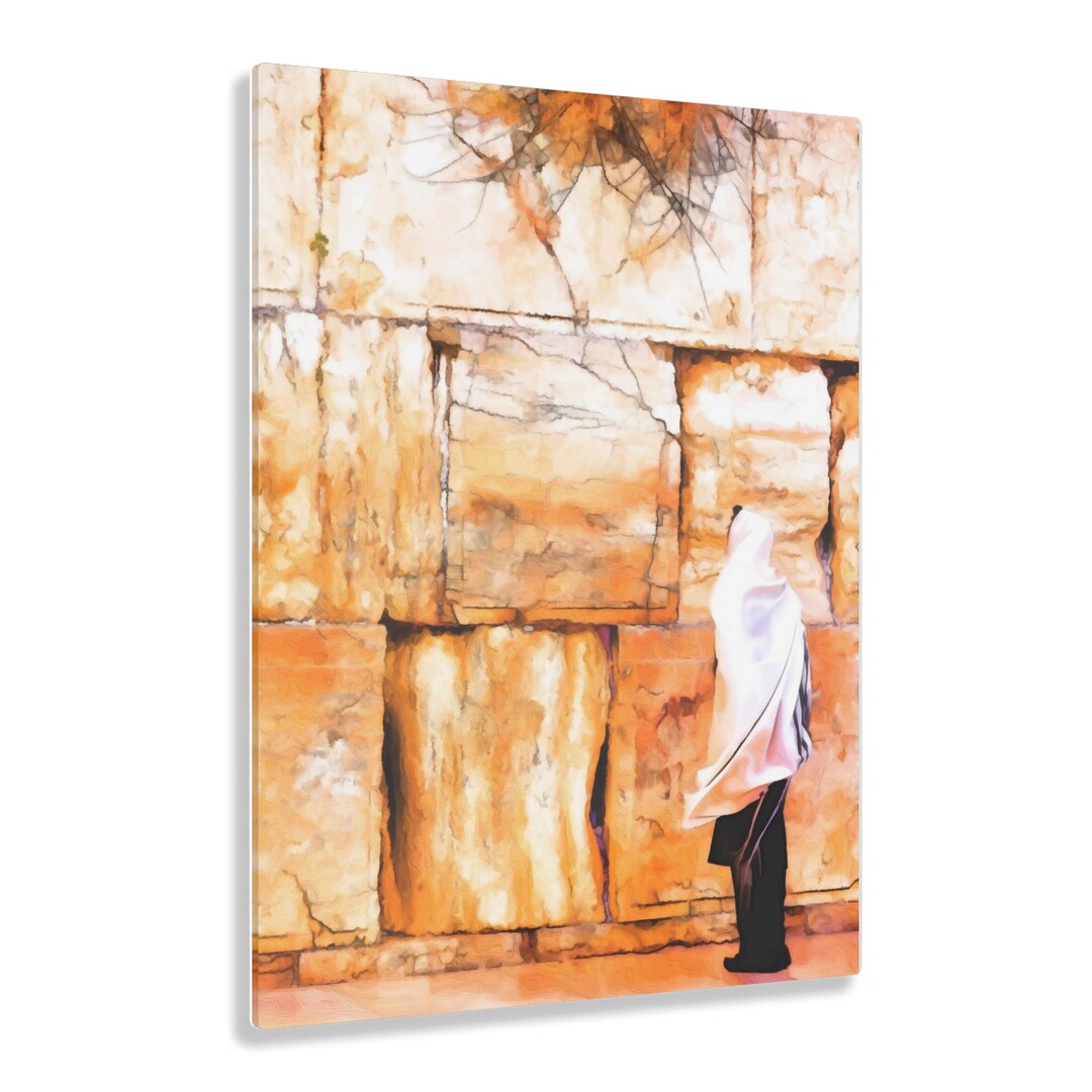 Acrylic Prints, Prayer at Kosel, Jewish Religious Art, Wall Decor, Home ...