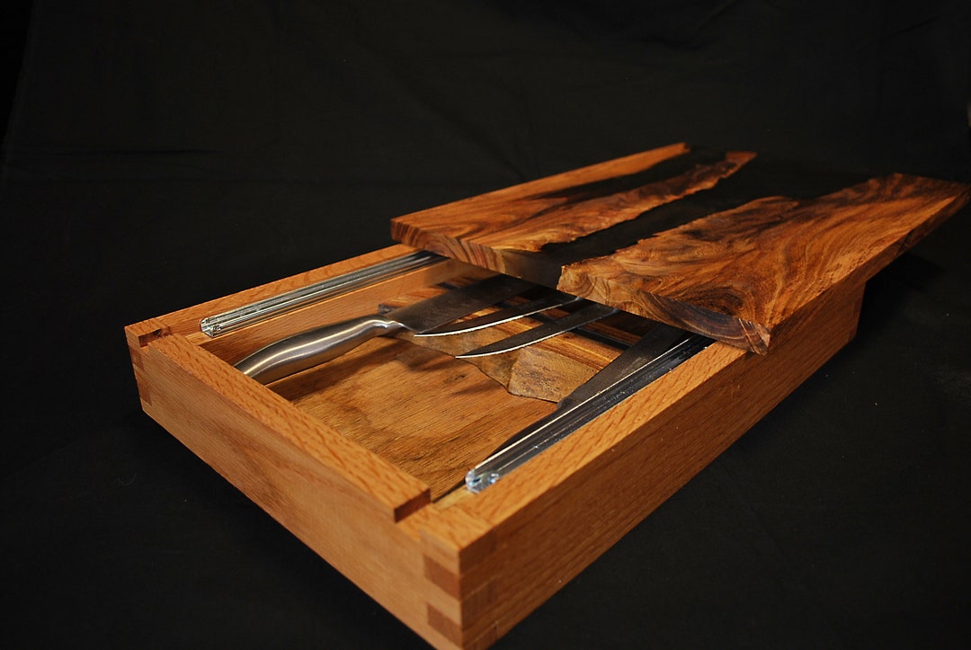 Custom Made Epoxy River Kitchen Knife Box - Etsy