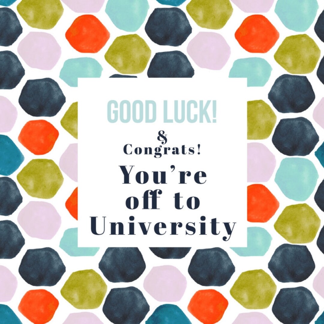 Good Luck You're off to University Greeting Card - Etsy