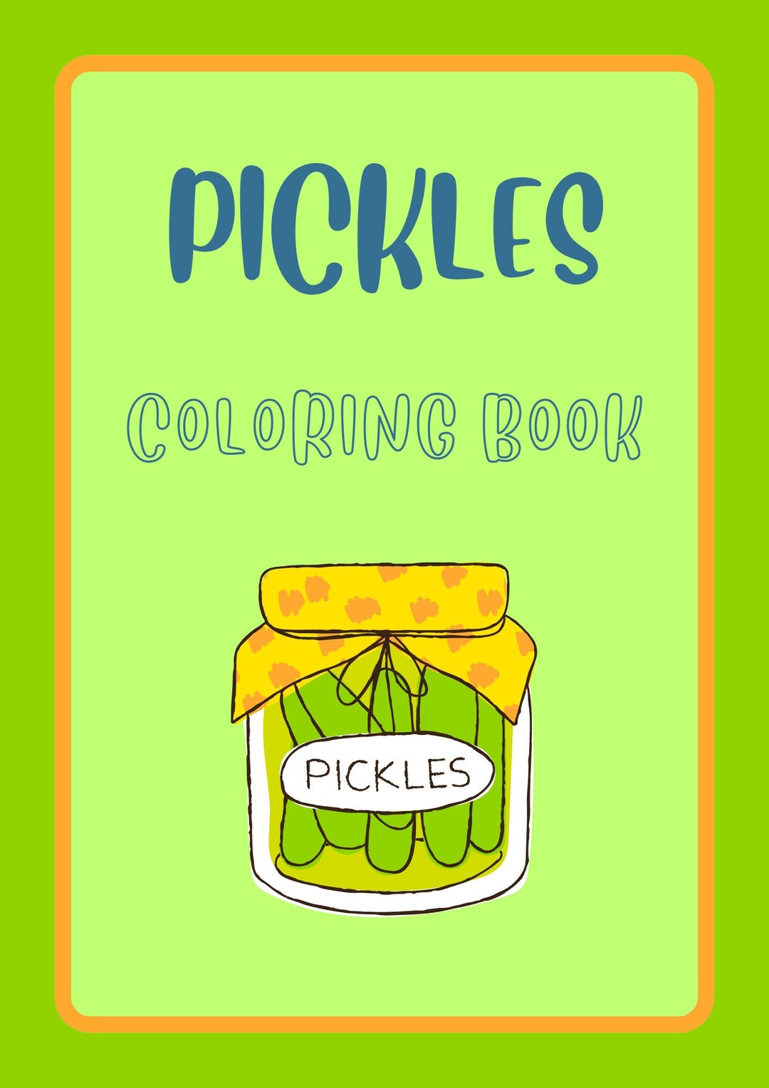 Pickle Coloring Book Digital Download - Etsy