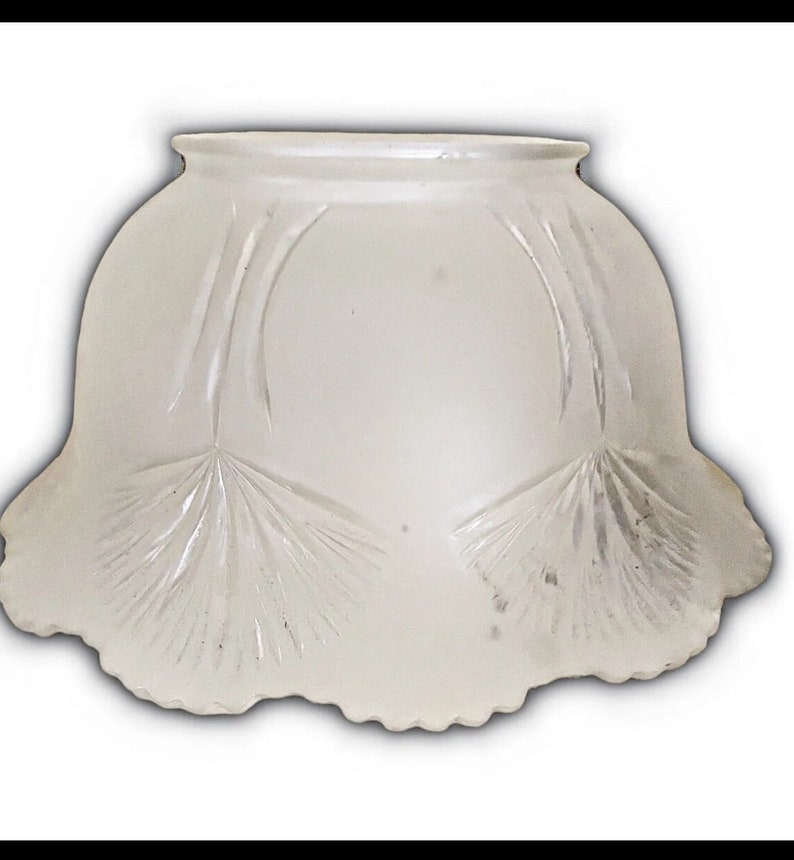 Pressed Glass Gas OIL Lamp Shade Banquet Parlor Lamp Banquet Lamp Shade ...
