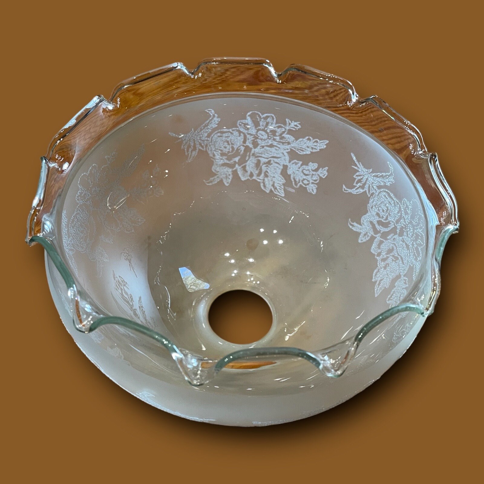 Art Nouveau Vianne French Art Glass Etched Glass Roses/ Vintage Pair of ...