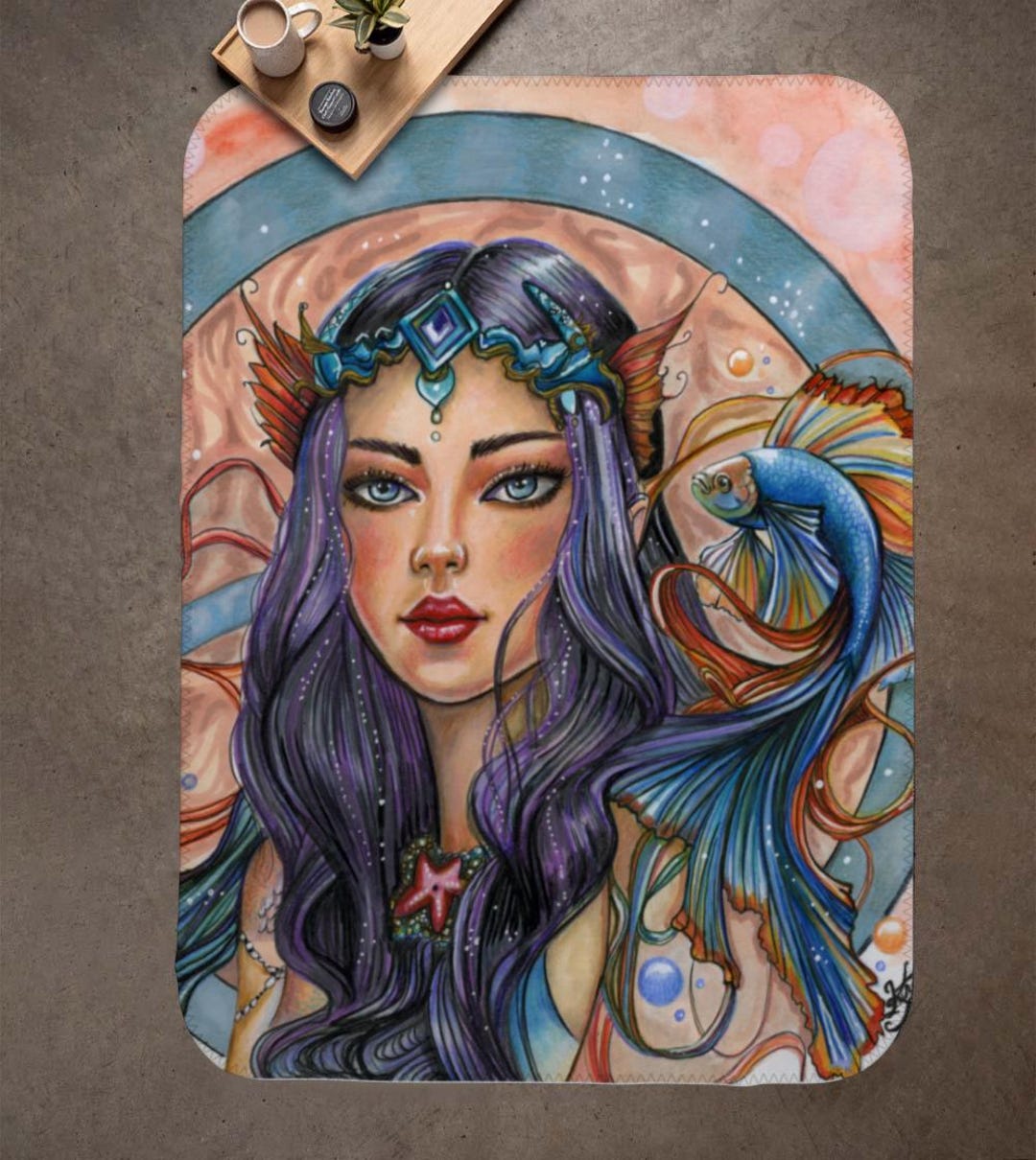 The Siren: Spirit of the Siamese Fighting Fish Ultra Cosy Blanket - Etsy