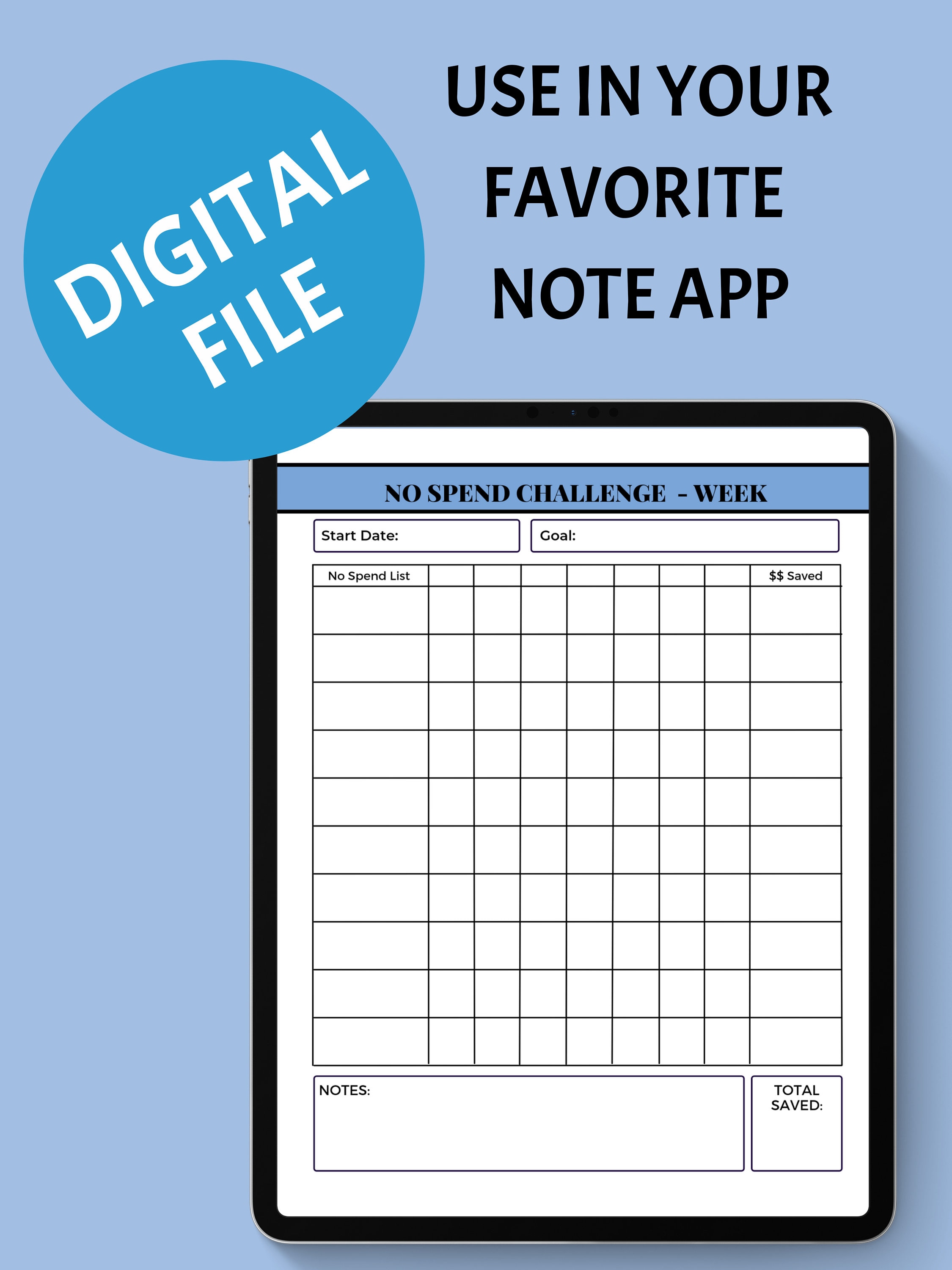 No Spend Challenge Worksheets and Workbook With Tips to Help You ...