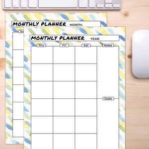 Printable Undated Planner - Daily, Weekly, Monthly, and Yearly Instant ...