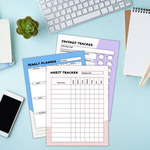 Printable Undated Daily Weekly Monthly Planner Digital Bundle With ...