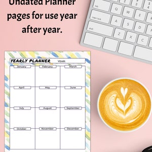 Printable Undated Planner - Daily, Weekly, Monthly, and Yearly Instant ...