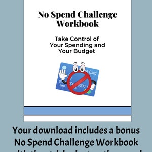 No Spend Challenge Worksheets and Workbook With Tips to Help You ...