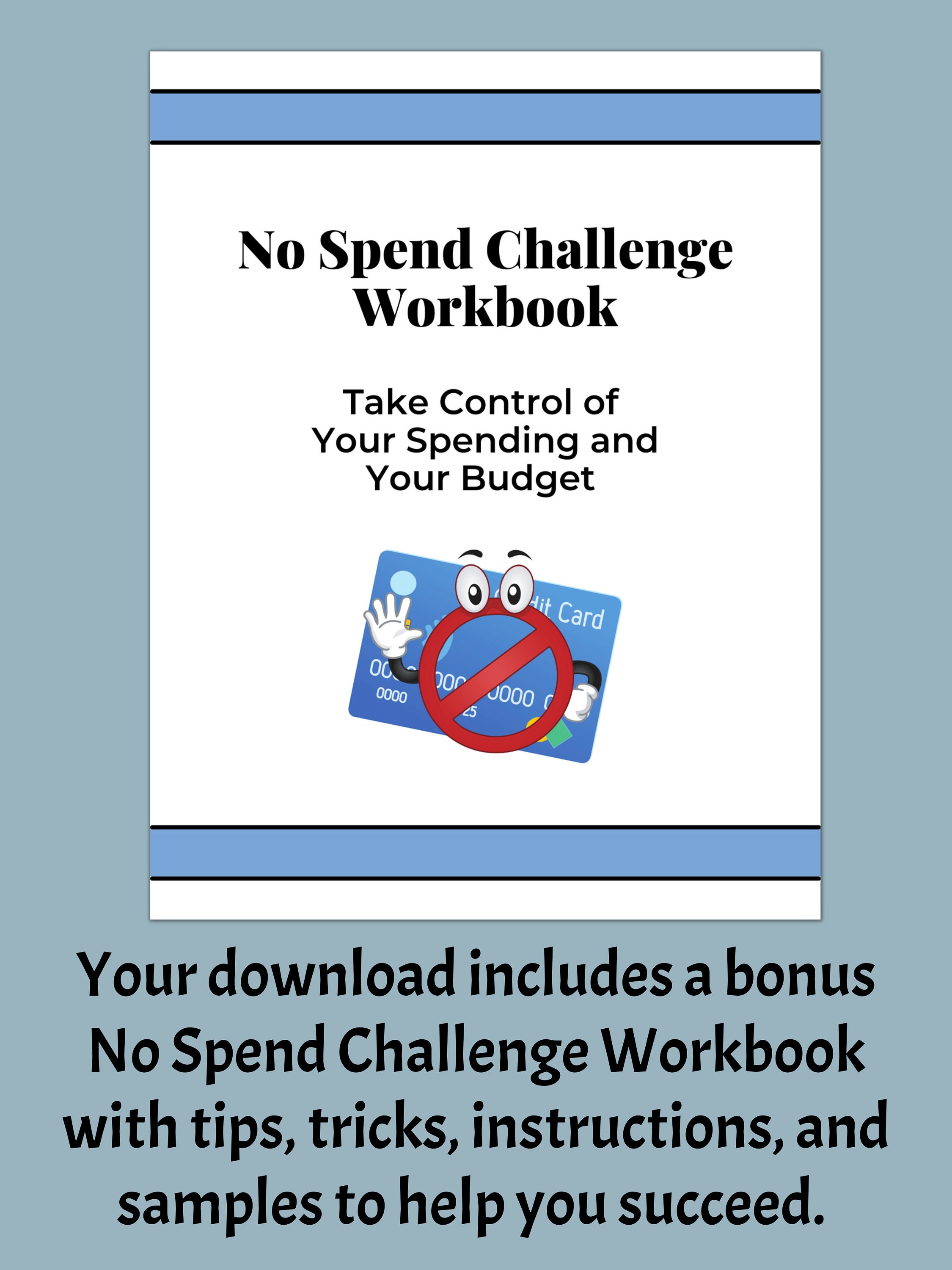 No Spend Challenge Worksheets and Workbook With Tips to Help You ...