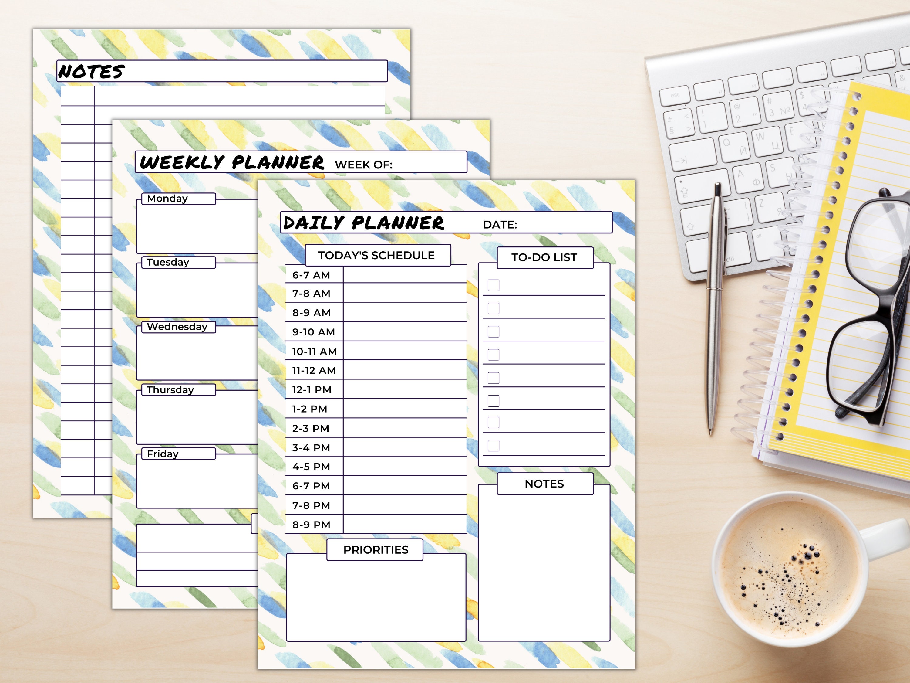 Printable Undated Planner Daily, Weekly, Monthly, and Yearly Instant ...