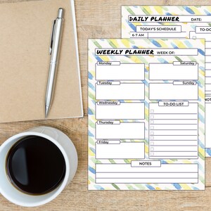 Printable Undated Planner - Daily, Weekly, Monthly, and Yearly Instant ...