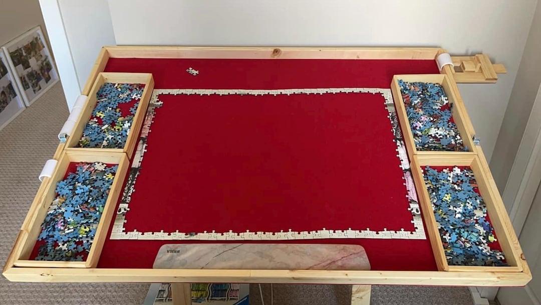 42x30 Jigsaw Table With Sorting Trays and Box Lid Holder Bundle - Etsy