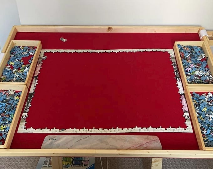 Jigsaw Puzzle Board 30" X 40" With Lazy Susan Turntable - Etsy