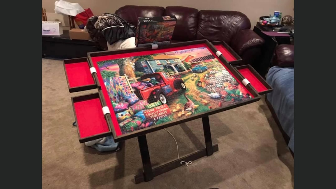 42x30 Jigsaw Table With Sorting Trays and Box Lid Holder Bundle - Etsy