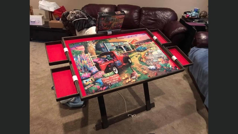 36x24 Jigsaw Table With Sorting Trays and Box Lid Holder Bundle - Etsy