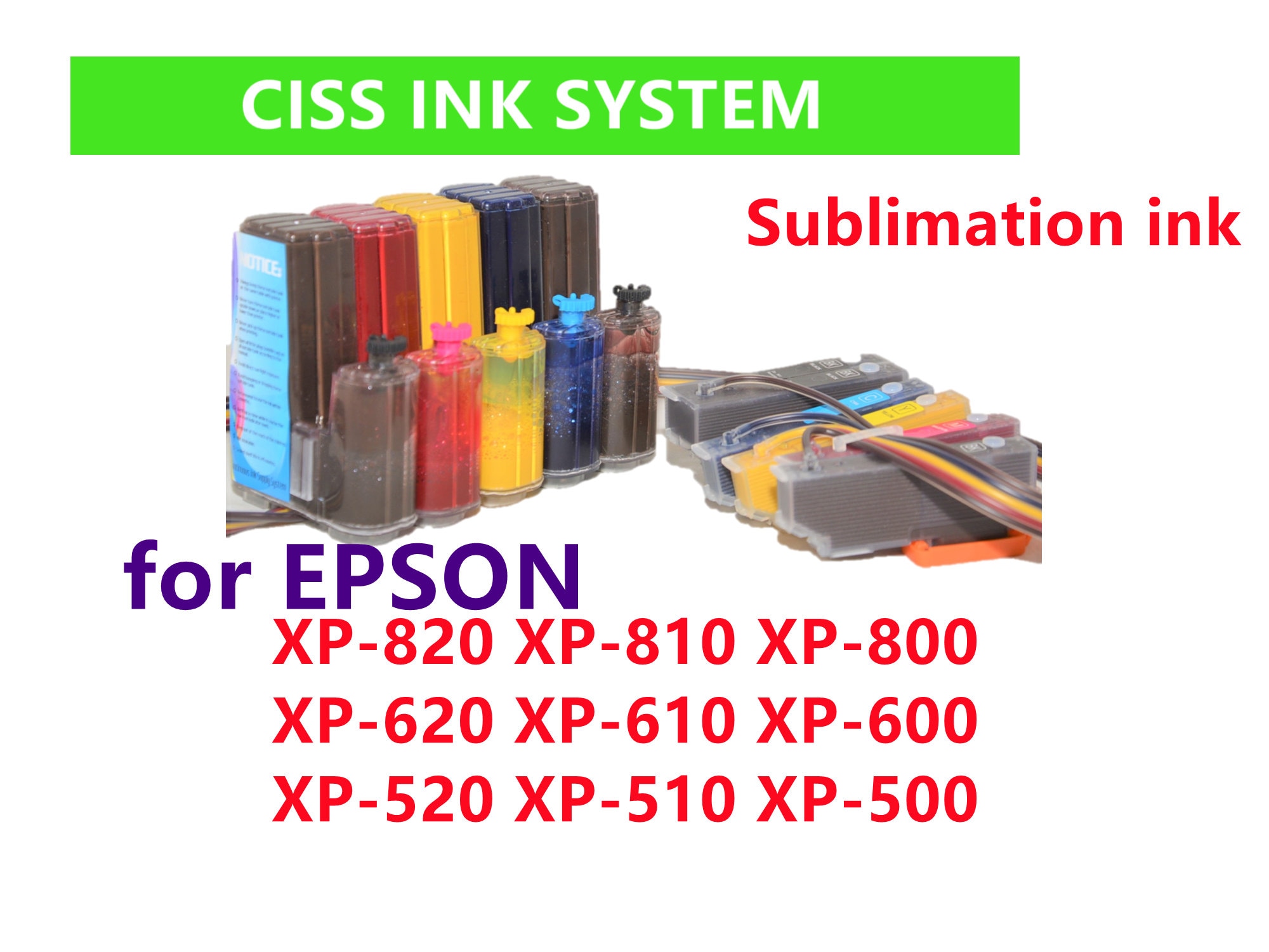 Empty Dye Sublimation Pigment Cis Ciss Ink System for Xp 820 Xp 810 Xp ...