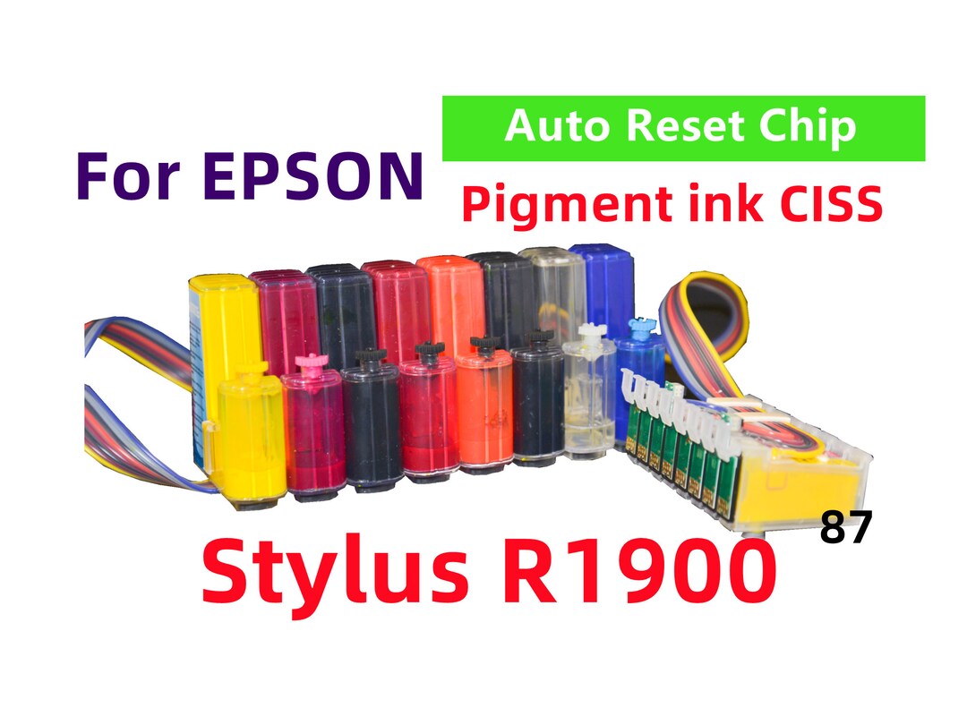Empty, Dye, Pigment CIS CISS Ink System for Stylus Photo R1900 Printer ...