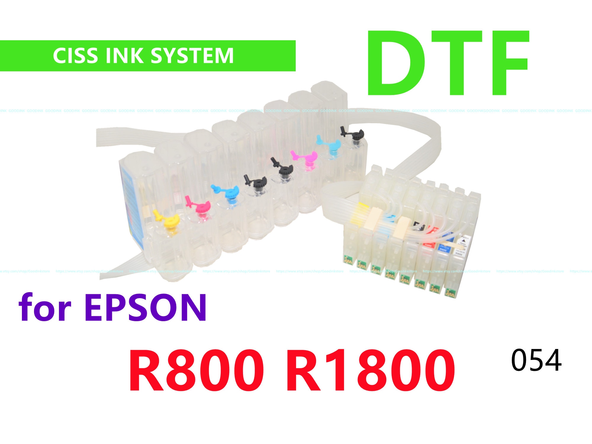 Empty Cis CISS Ink System for Stylus Photo R1800 R800 T054 054 54 With ...