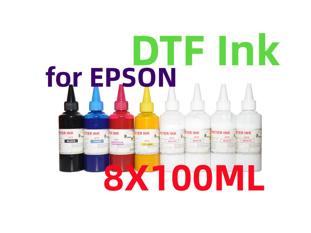 8X100ML Premium DTF Direct to Film Refill Ink for Stylus R1800 R1900 ...