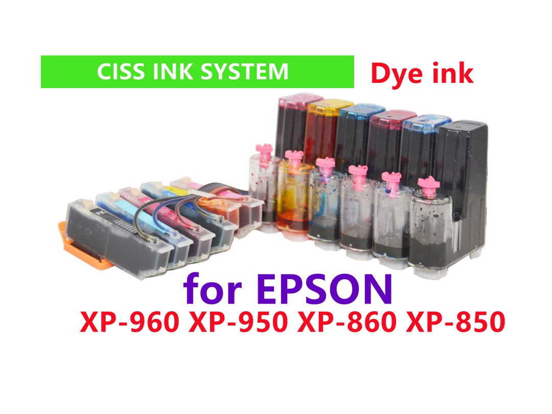 Refillable CIS CISS Ink System for Expression Photo XP-960 Xp-950 Xp ...