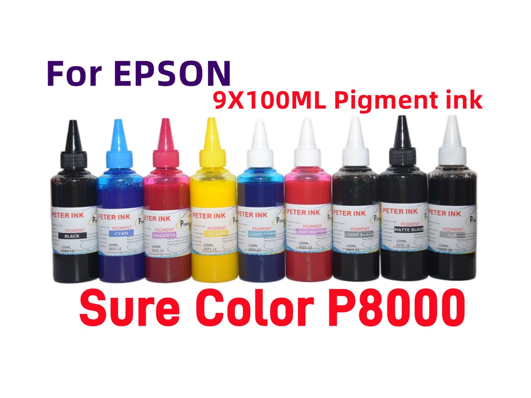 Surecolor SC P8000 Printer T804 804 Cartridge Premium Pigment Refill ...