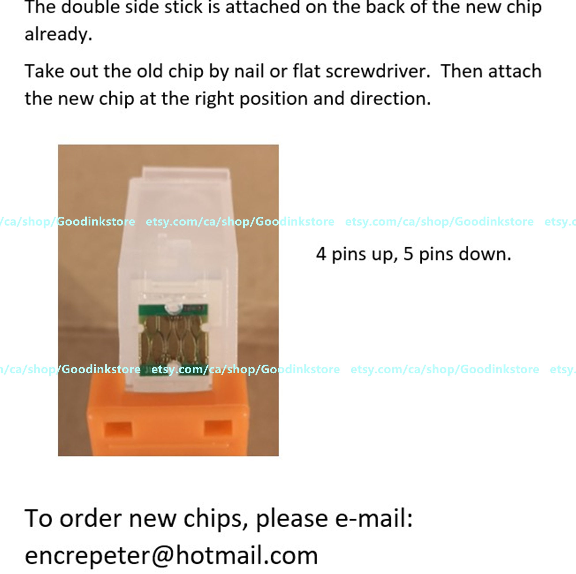 6X T312 314 XL Single Use Chip for Refillable Ink Cartridge - Etsy
