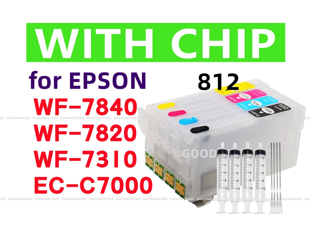 4pk Empty Refillable Ink Cartridge for Workforce Pro WF7840 WF7820 ...