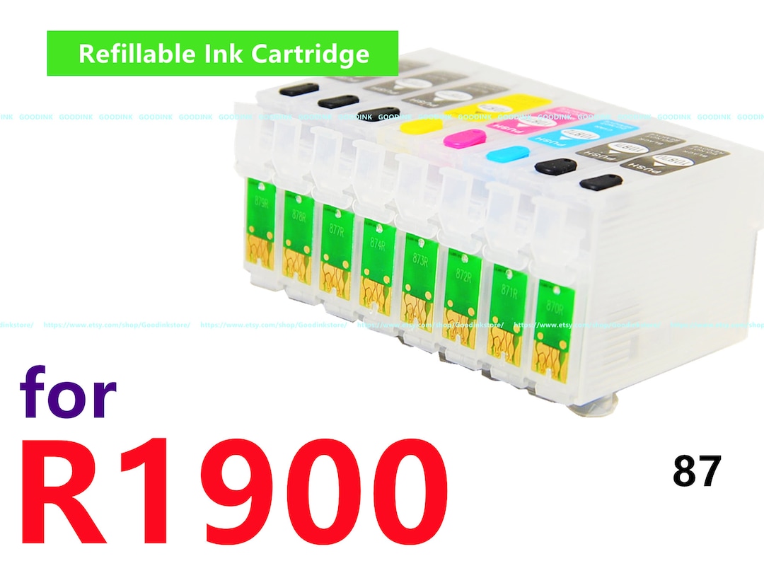 Empty Refillable Ink Cartridge Kit Alternative for Stylus Photo R1900 ...