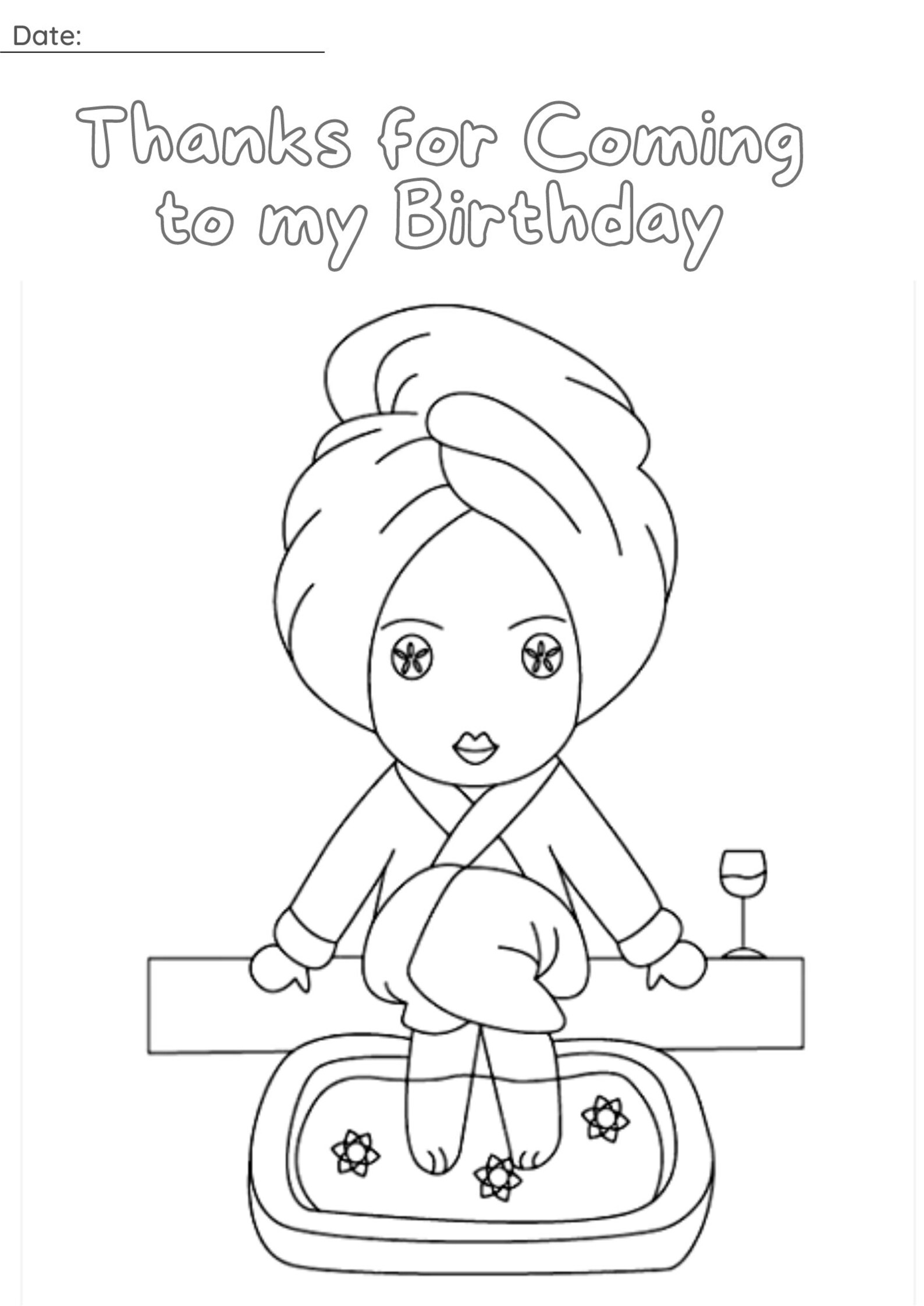 COLORABLE Birthday Card From Child, Birthday Coloring Page, Birthday ...