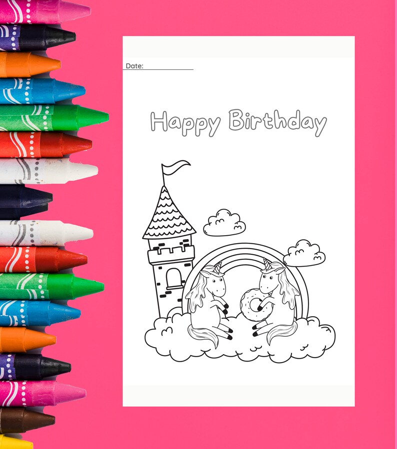 Animal And Tower Coloring Page Printable Birthday Coloring Page animal-and-tower-coloring-page-printable-birthday-coloring-page