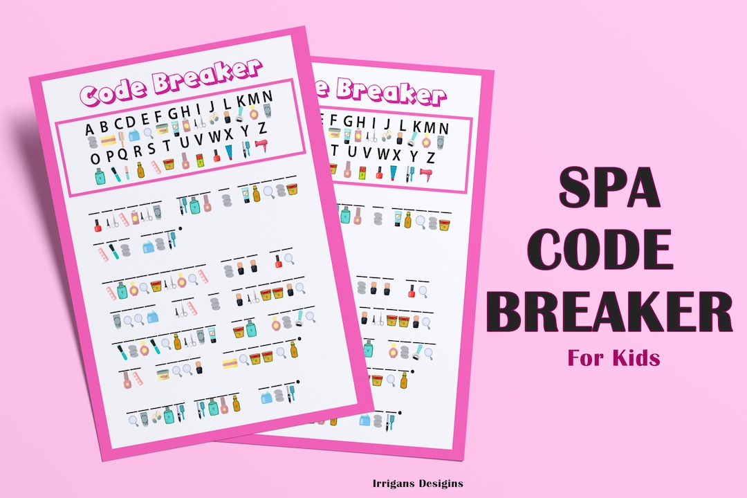 Spa Code Breaker Game for Kids, Birthday Party (digital Download) - Etsy