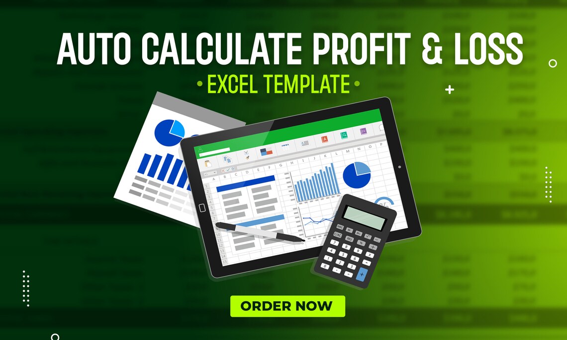 Yearly Editable Profit & Loss Auto Calculate With Graphs (yearly) - Etsy