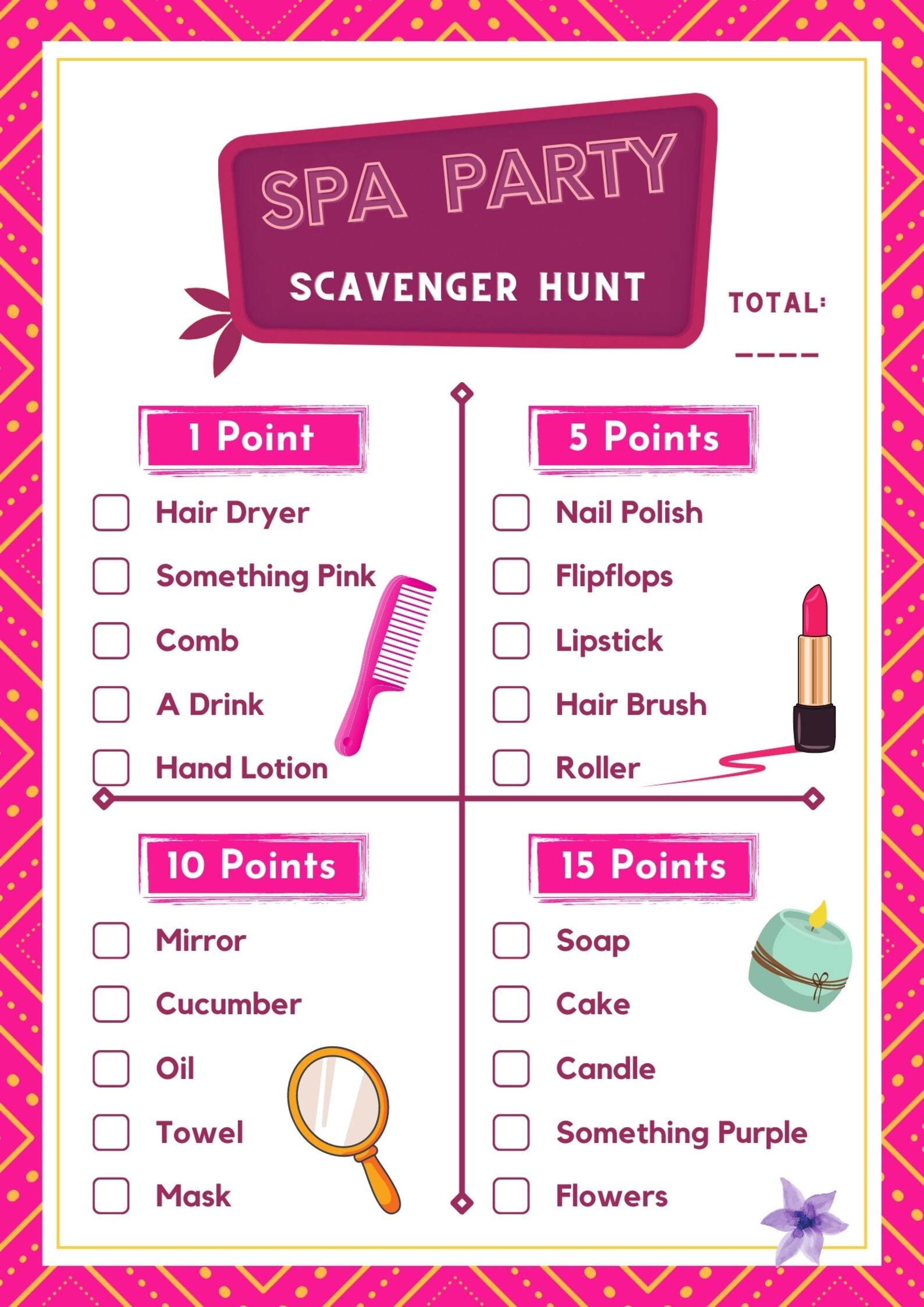 Kids Spa Party Games, Spa Party Bundle, Instant Download - Etsy