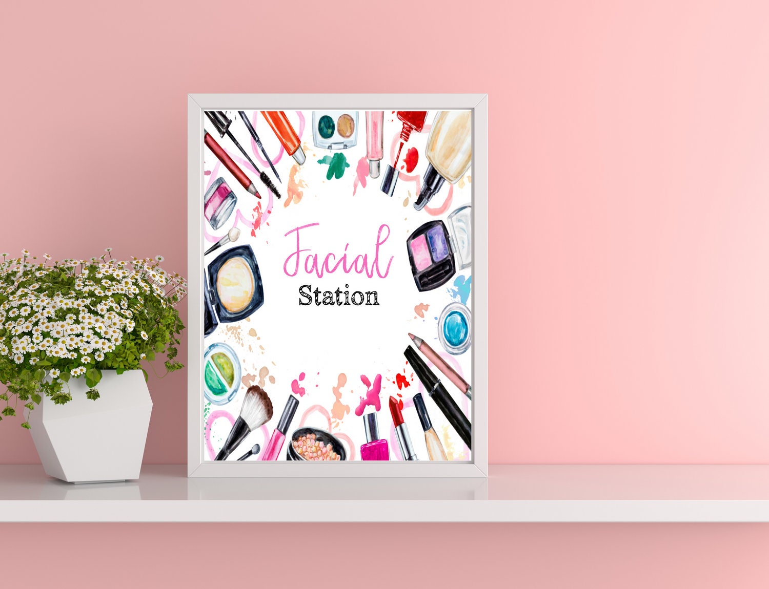 Facial Station Sign, Spa Sign, Halloween Spa Party Decorations, Girls ...