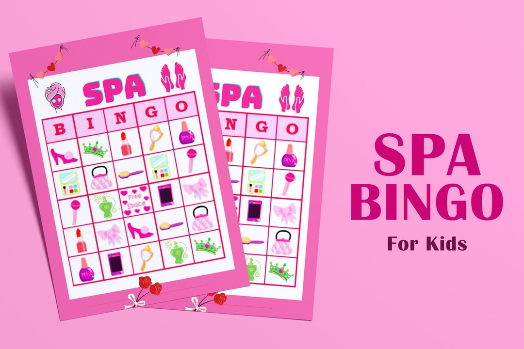 Spa Bingo Game Cards, Bingo Cards Printable, Bingo Cards, Digital ...