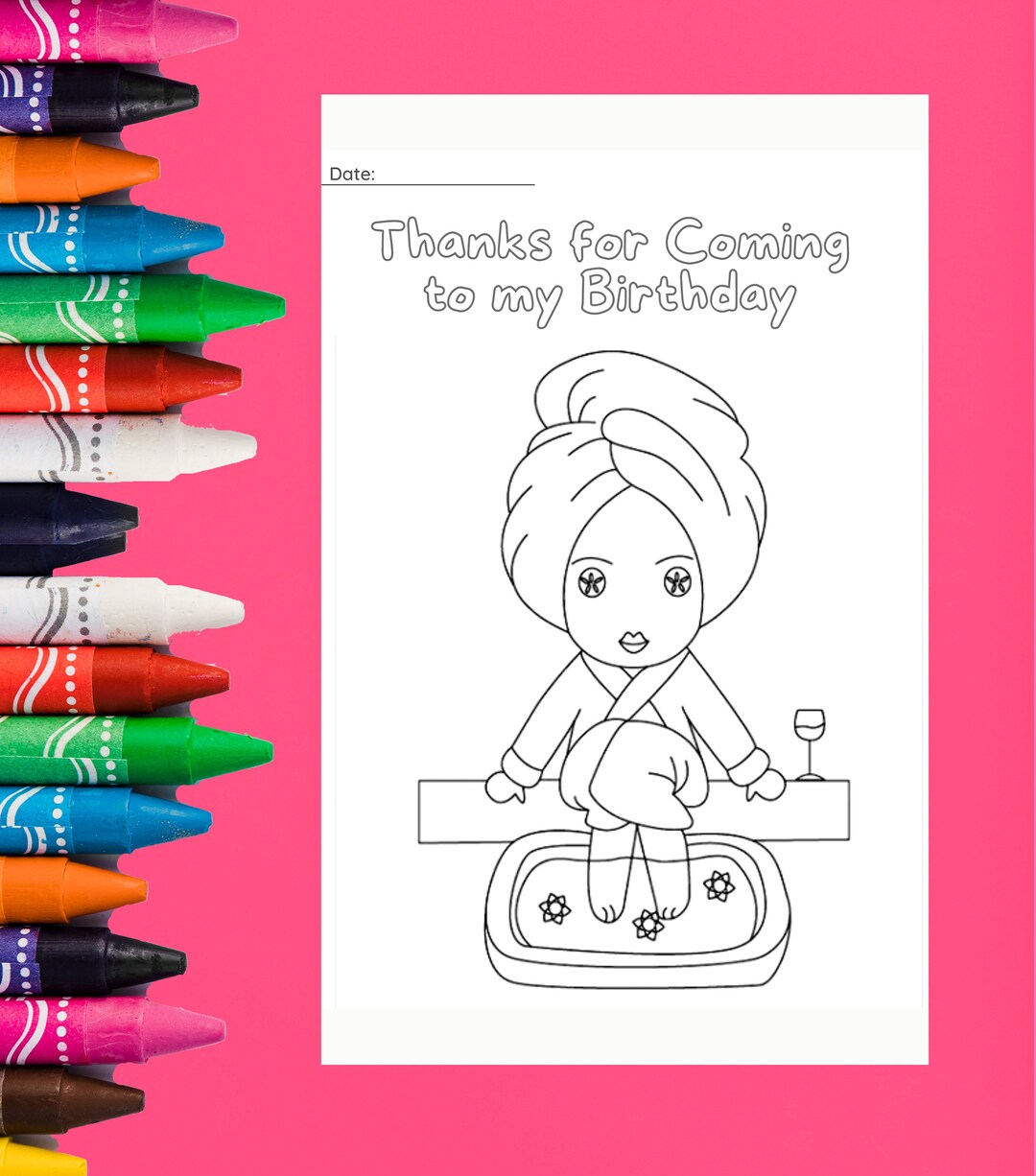COLORABLE Birthday Card From Child, Birthday Coloring Page, Birthday ...