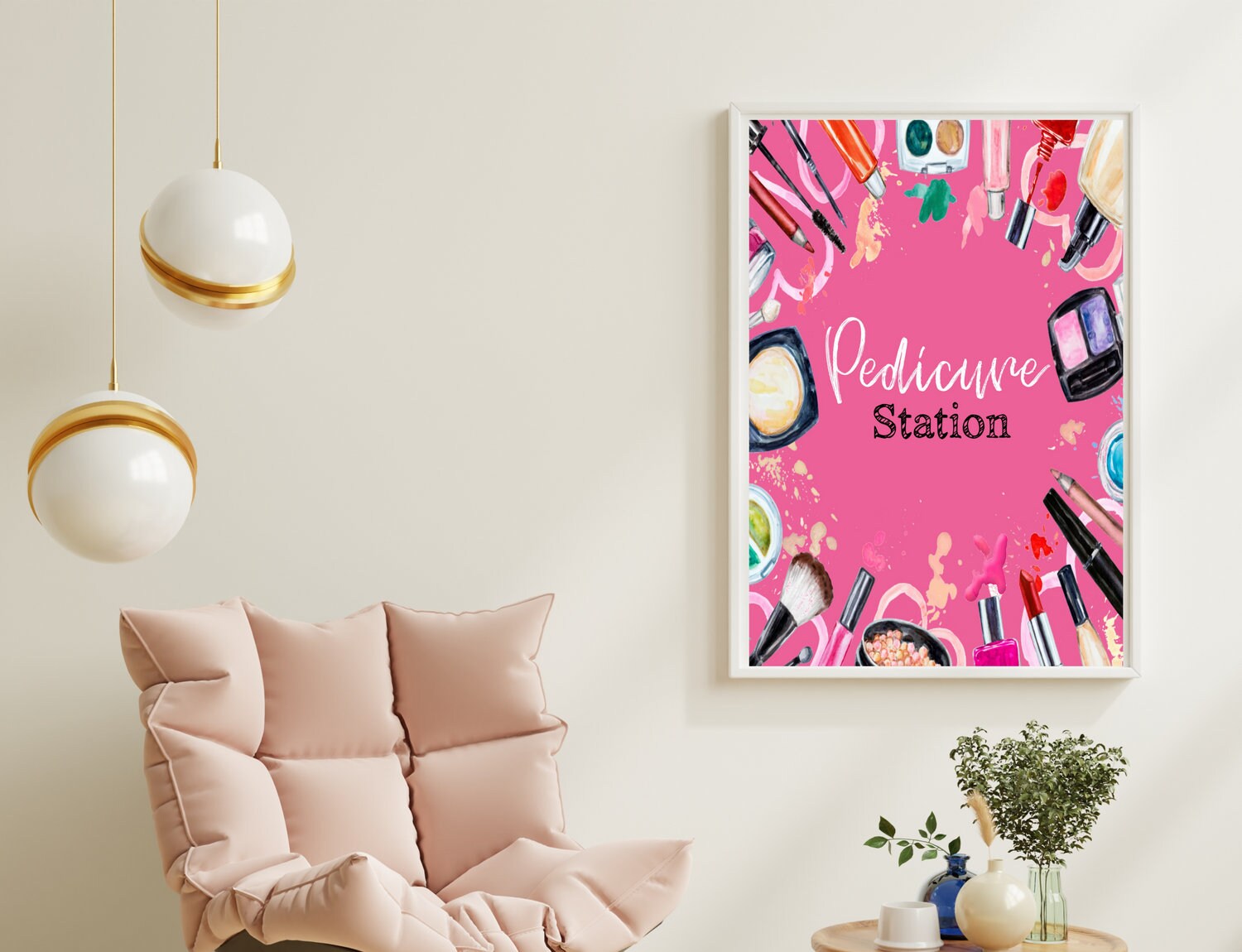 Pedicure Station Sign, Spa Sign, Halloween Spa Party Decorations, Girls ...