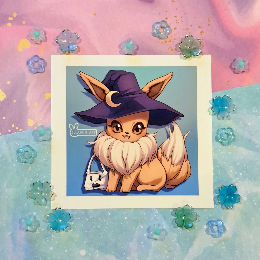 Spooky Eevee Print - Etsy