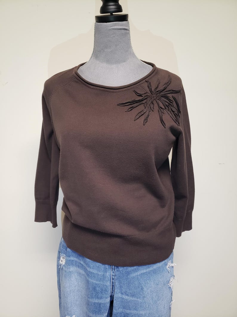 Vintage Y2K Axcess Liz Claiborne Pullover in Deep Mocha - Etsy