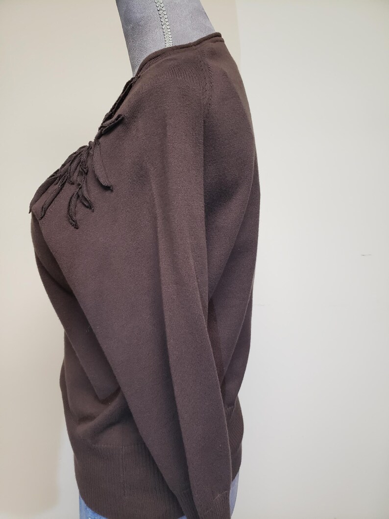 Vintage Y2K Axcess Liz Claiborne Pullover in Deep Mocha - Etsy