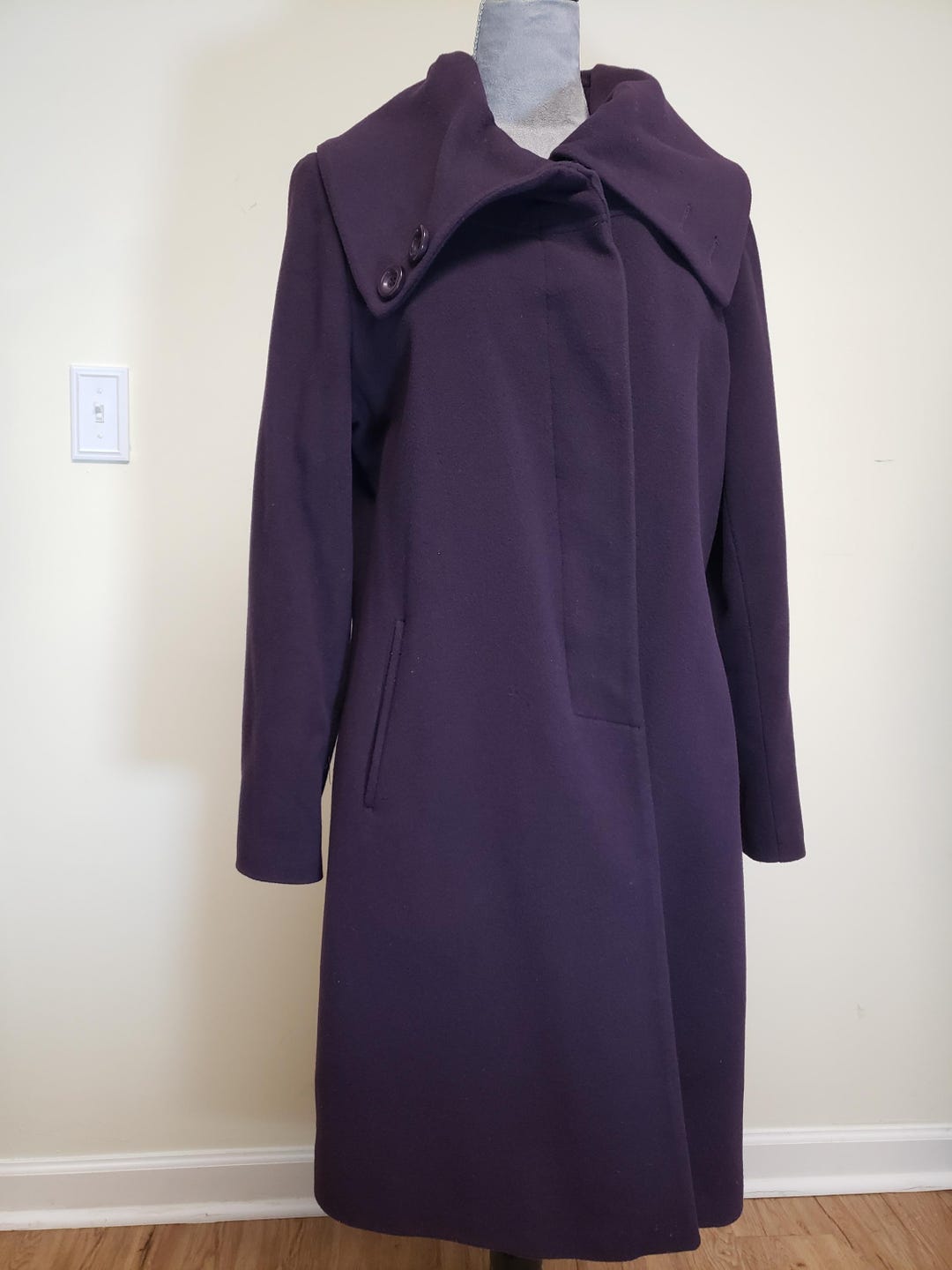 Beautifully Made Vintage Wool and Cashmere George Simonton Coat in Dark ...