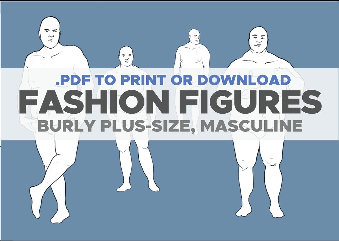 FASHION FIGURES - Croquis - Body Diversity Series: Burly Plus-size ...