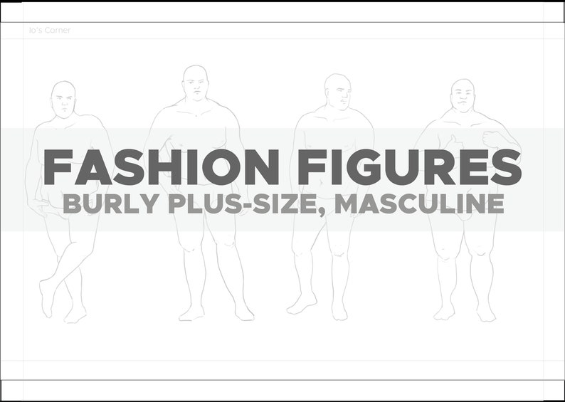 FASHION FIGURES - Croquis - Body Diversity Series: Burly Plus-size ...